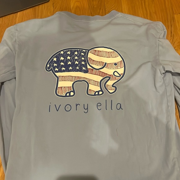 ivory ella | Tops | Ivory Ella Blue Usa Flag Long Sleeve | Poshmark